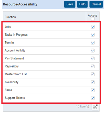 RB9 • Setting Resource Accessibility Connect preferences